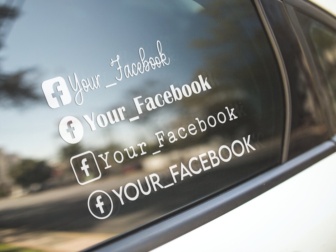 Custom Facebook Decal, Social Media Car Decal, Vinyl Window Decal ...