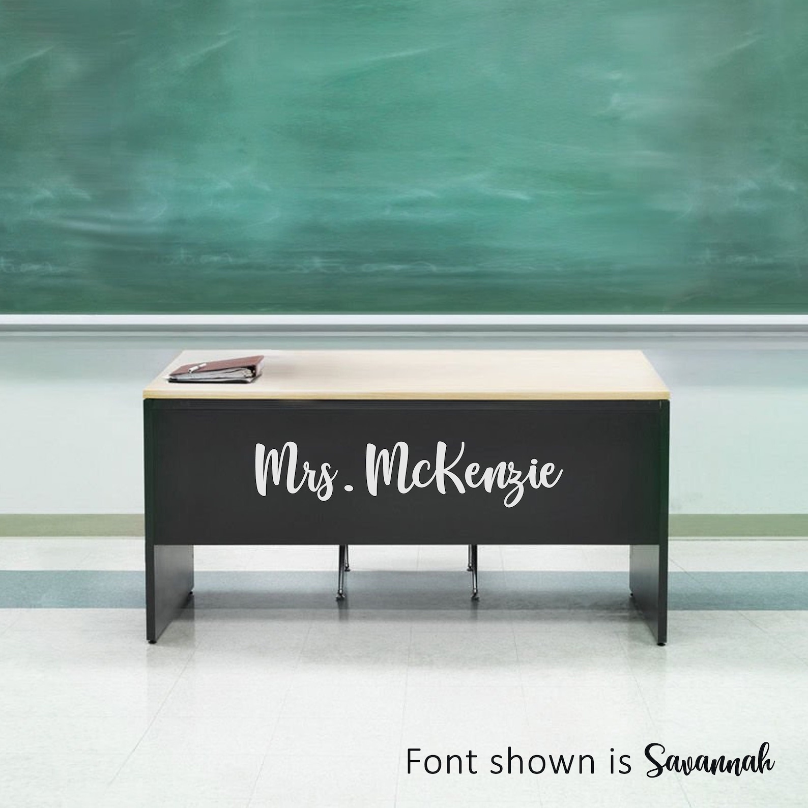 Teacher Desk Vinyl Decal Teacher Name Welcome Sign Custom - Etsy