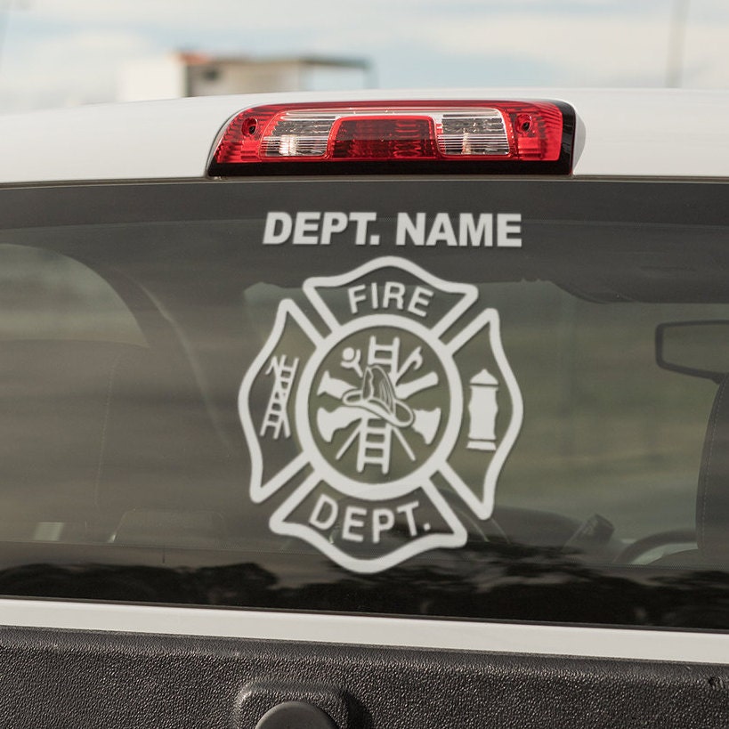 Fire Department Vinyl Decal | Maltese Cross | Fire Fighter Symbol ...