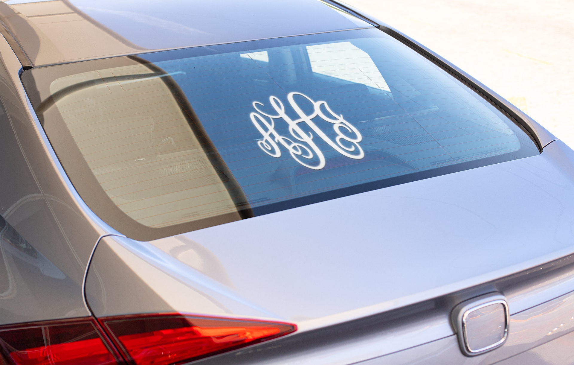 Monogram Car Window Decal | Vinyl Sticker | Monogram Sticker | First ...