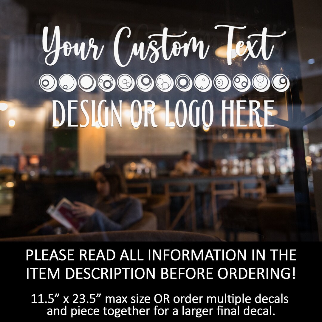 Custom Vinyl Decal, Window Sticker, Personalized Car Decal, Create Your ...