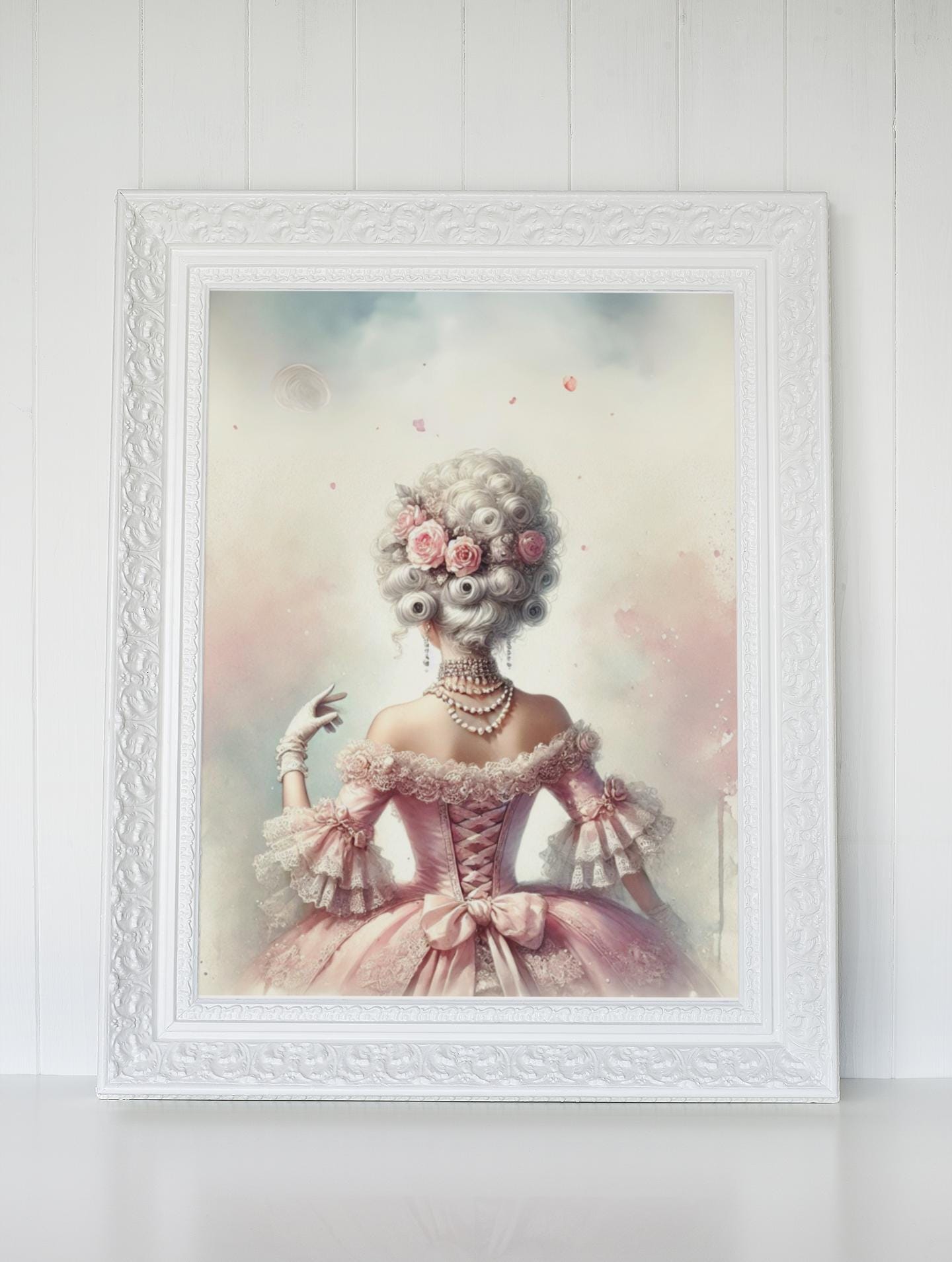 Rococo Baroque Pastel Printable Wall Art, Pink Room Wall Decor, 18th ...
