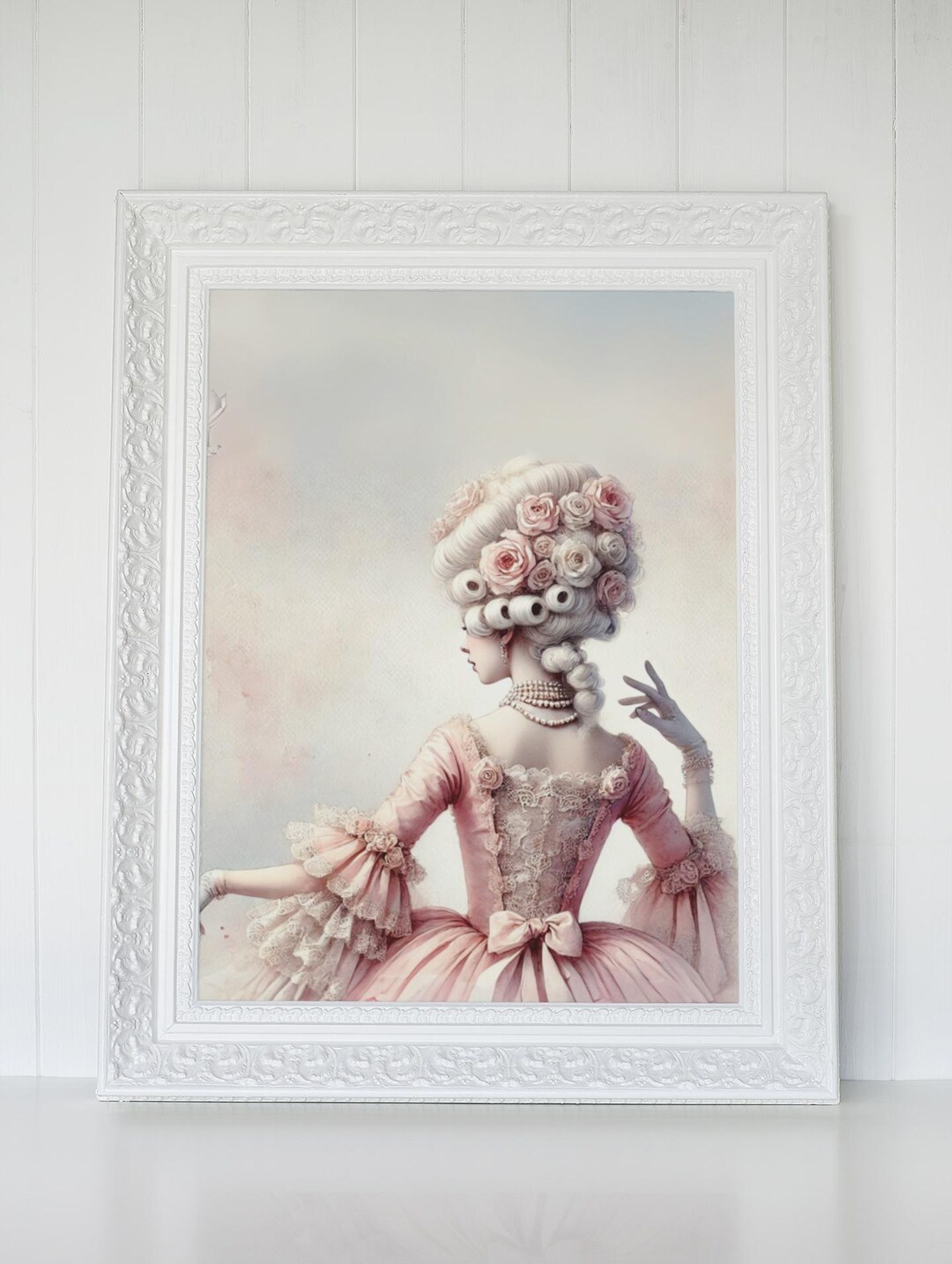 Rococo Baroque Pastel Printable Wall Art, Pink Room Wall Decor, 18th ...