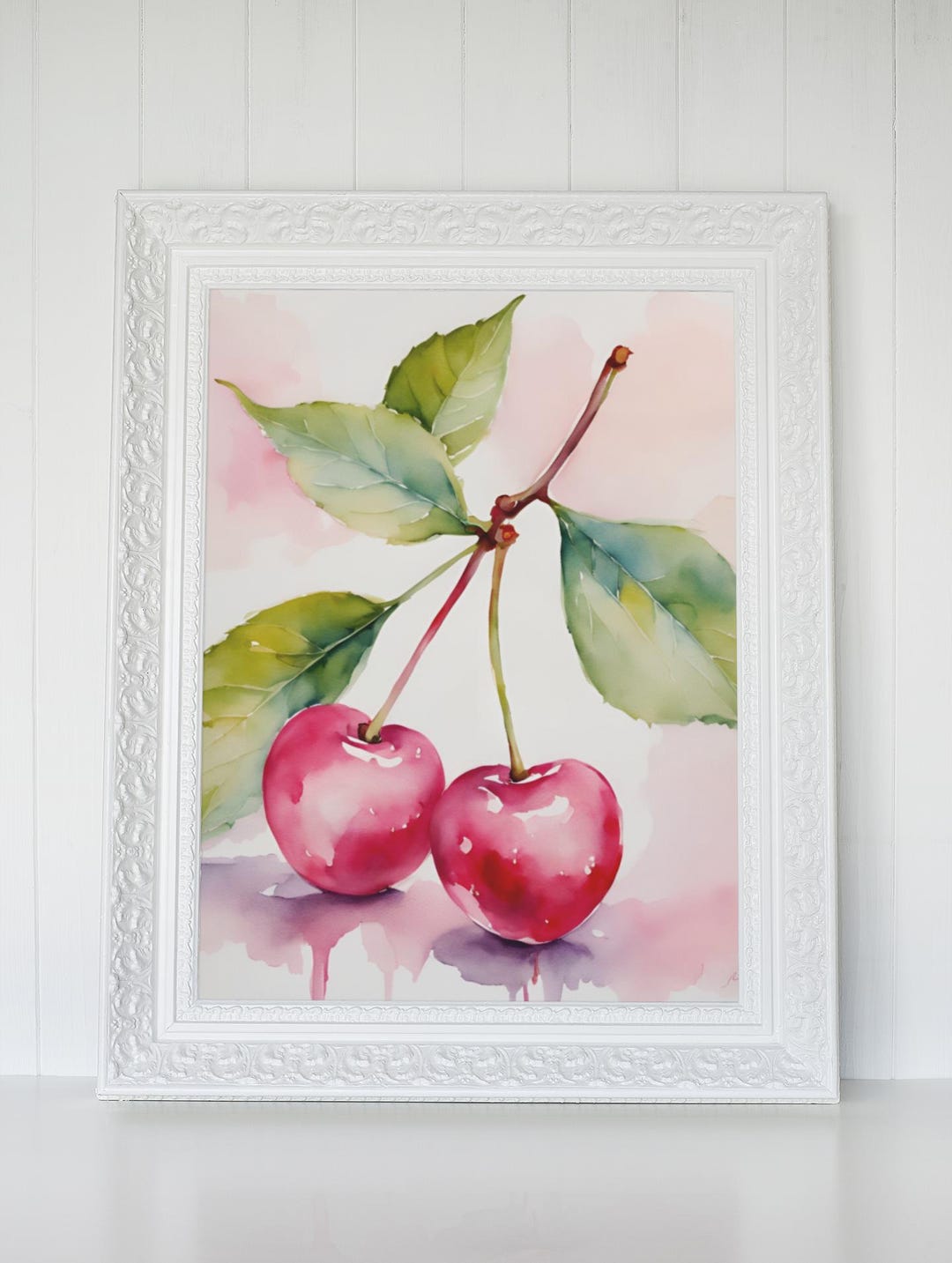 Cherries Printable Wall Art, Digital Download, Dorm Room Wall Décor ...