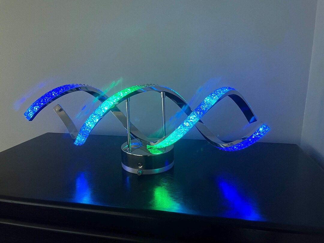 Chrome Helix Lamp DNA Style LED - Etsy