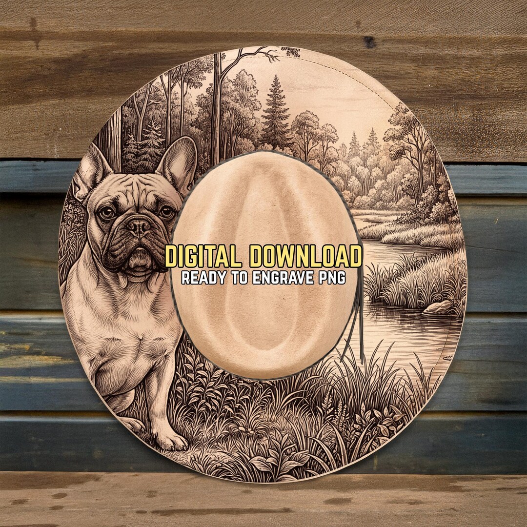 French Bulldog Hat Burning Design - Ready to Engrave PNG - Dog Nature ...