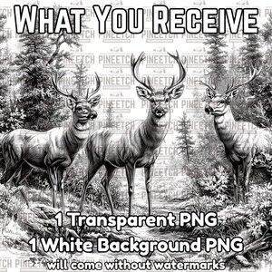 Deer Laser Engraving File - Ready to Engrave PNG - Deer Herd Wildlife ...