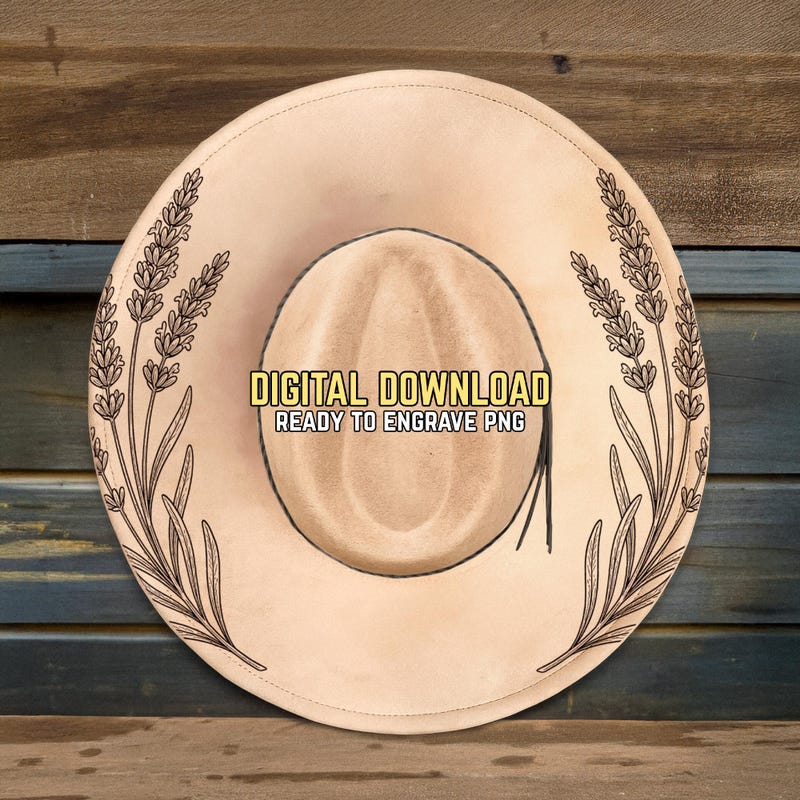 Lavender Design on Hat - Etsy