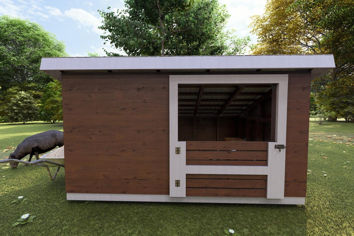 DIY Goat Shed Plan 8x10: Easy Goat Shelter Blueprint (PDF Pattern) - Etsy