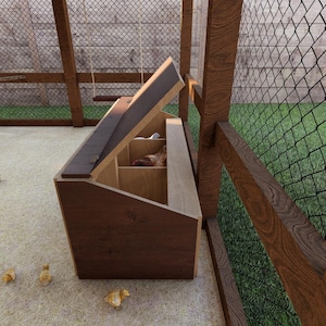 Chicken Coop Nest Box Plans: Wooden 3-compartment Design (PDF Pattern ...