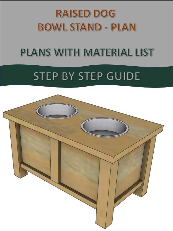 Raised Dog Bowl Stand Plan - Bowl Plan - Dog Bowl - Elevated Dog Feeder ...
