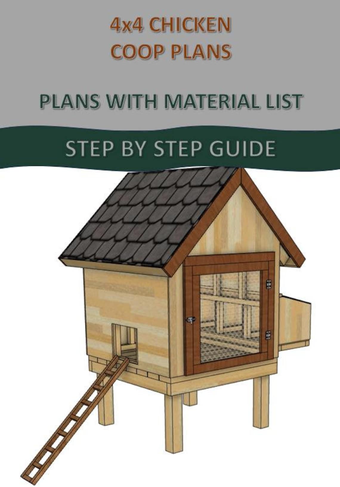 Elevated Chicken Coop Plans 4x4: DIY Building Guide - Etsy