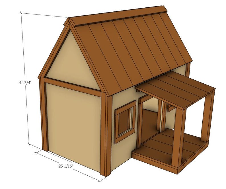 Dog House Plans With Porch - Dog House Plans - Etsy