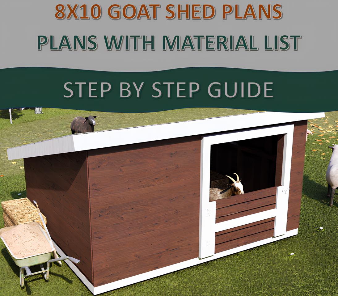 DIY Goat Shed Plan 8x10: Easy Goat Shelter Blueprint (PDF Pattern) - Etsy