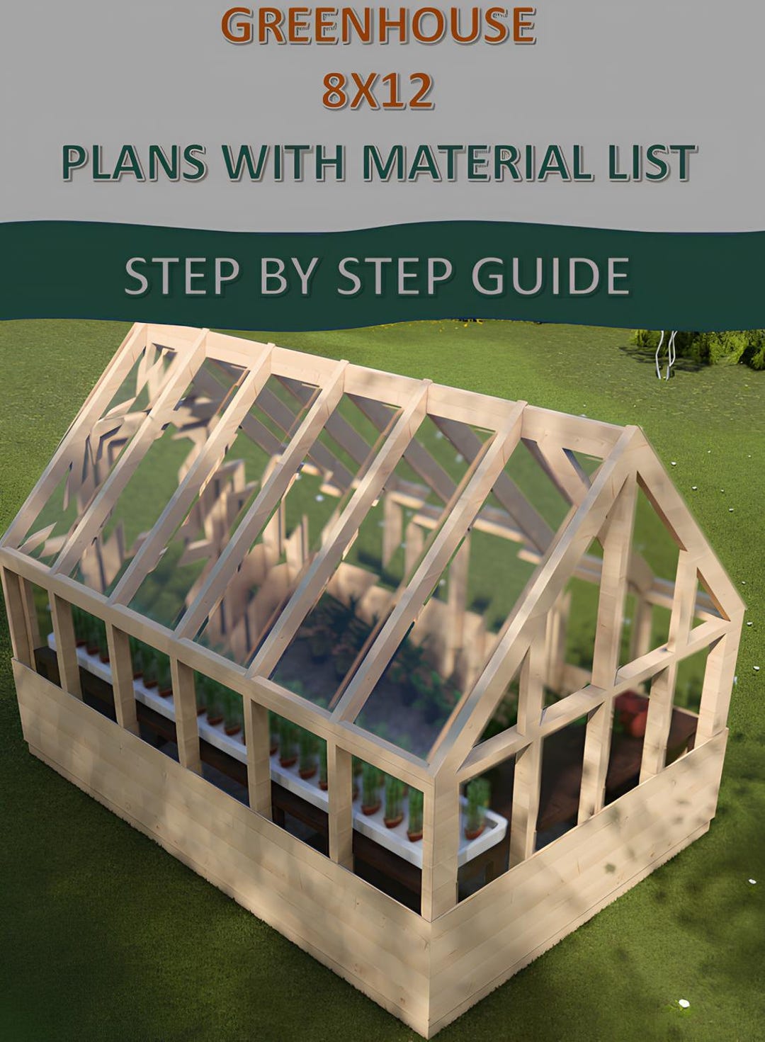 8x12 Greenhouse Building Plans: Step-by-step Guide - Etsy