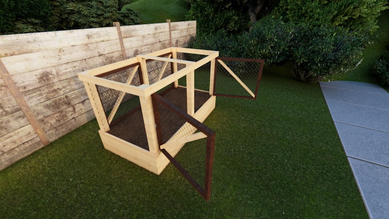 Deer Proof Raised Garden Bed Plans With Fence (DIY) - Etsy