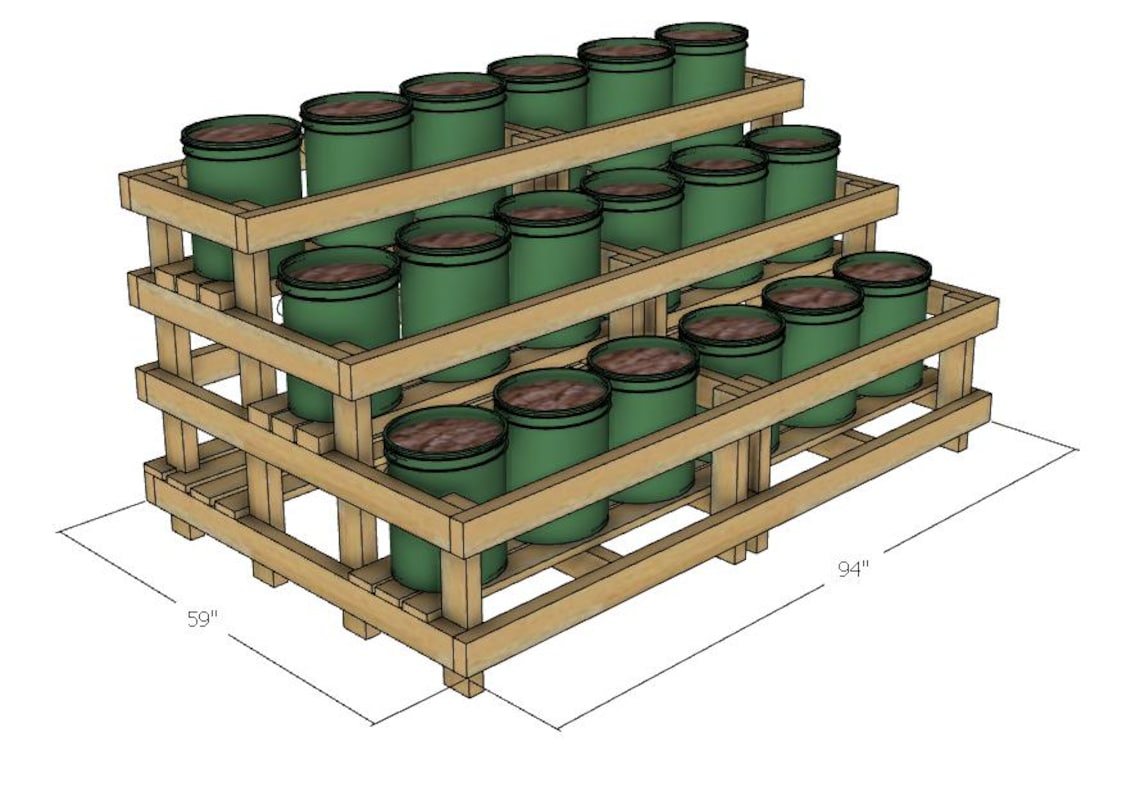 5-gallon Bucket Garden Stand Plans - Easy DIY Bucket Garden Stand Plans ...