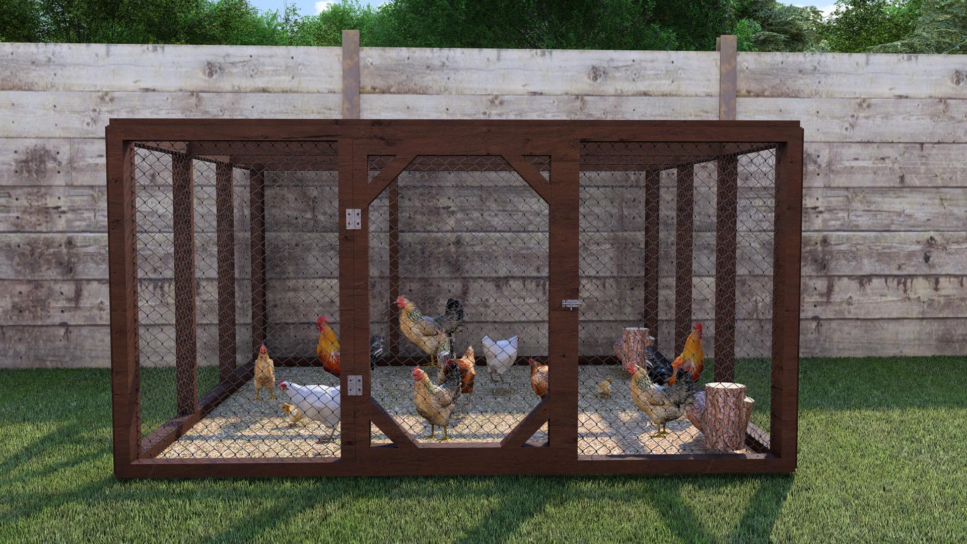Chicken Coop Run Plans 8x8 - Run Plan - Coop Run Plans - Chicken Coop ...
