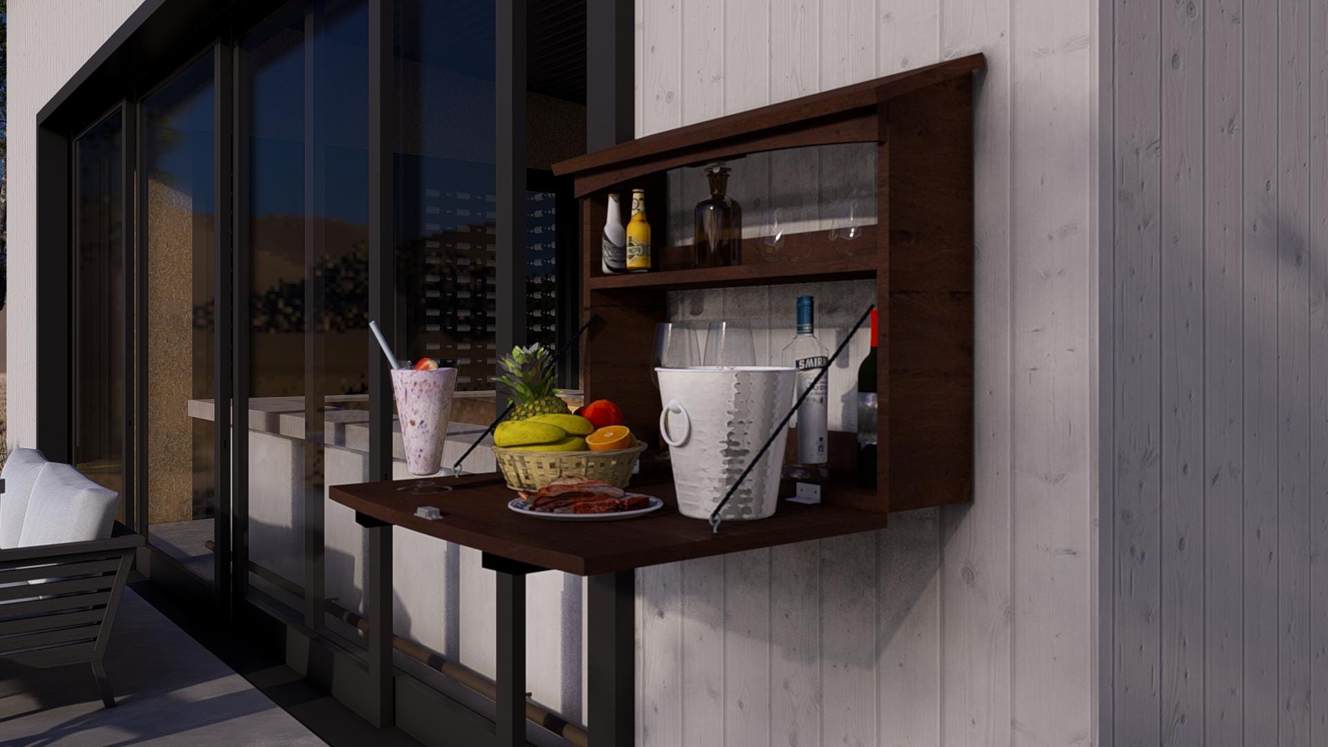 Wall-mounted Mini Bar Plans - Outdoor Fold Down Bar Plans- Bar Plan ...