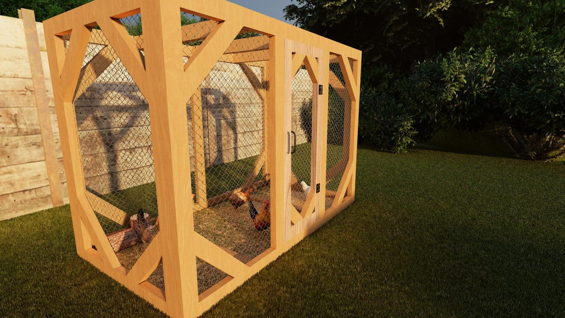 8x4 Chicken Coop Run Plans: Step-by-step Guide - Etsy
