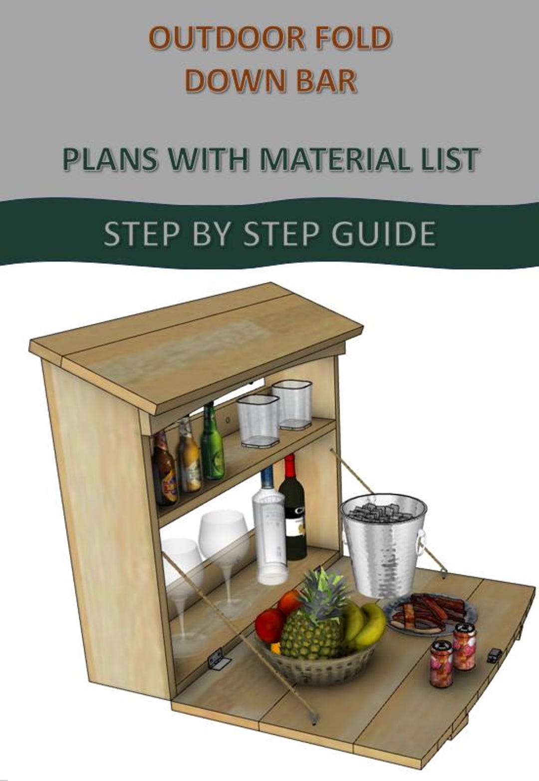 Wall-mounted Mini Bar Plans - Outdoor Fold Down Bar Plans- Bar Plan ...