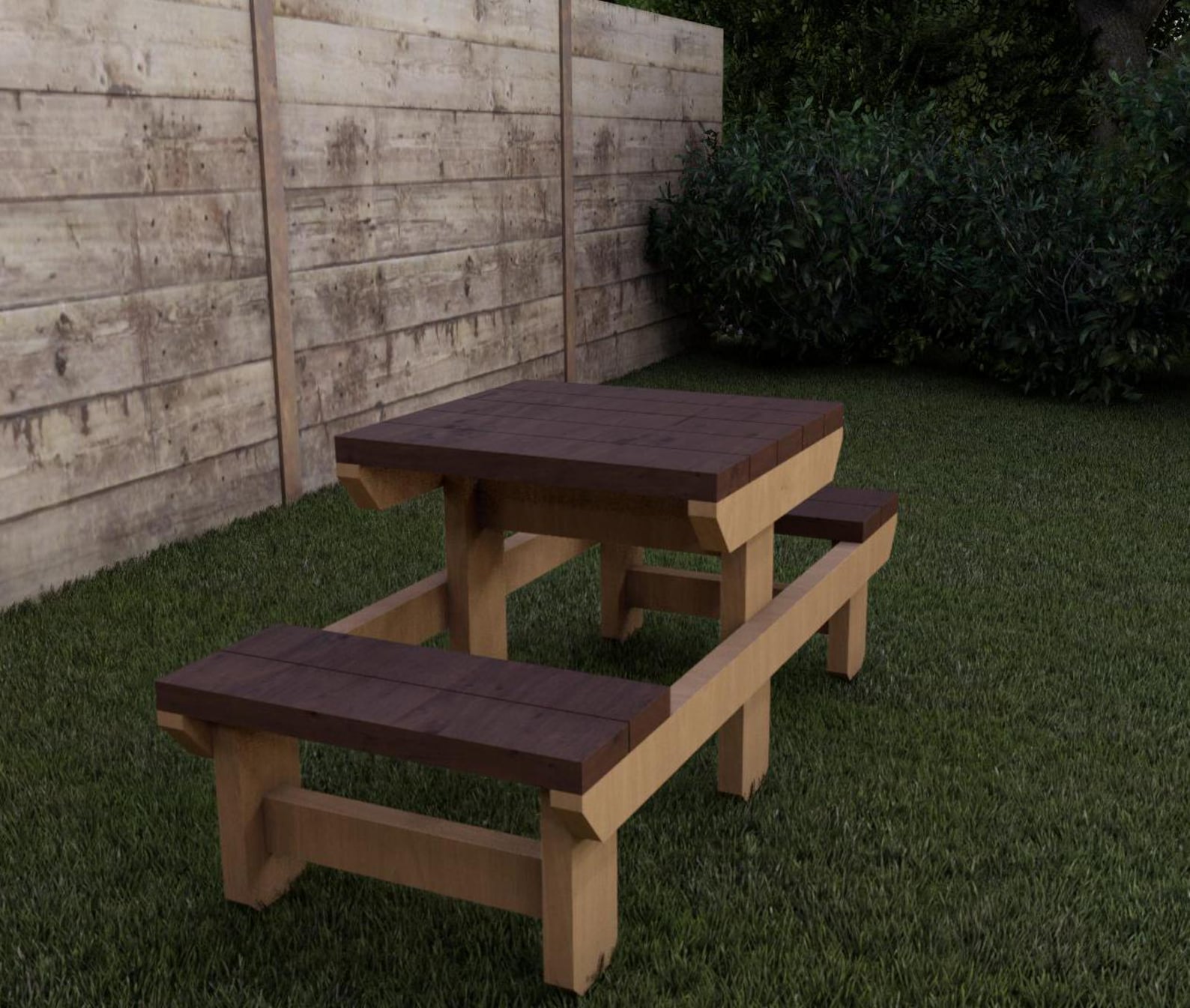 Two Person Picnic Table Plans: Handcrafted Wooden Outdoor Table - Etsy