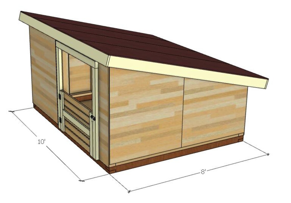 DIY Goat Shed Plan 8x10: Easy Goat Shelter Blueprint (PDF Pattern) - Etsy