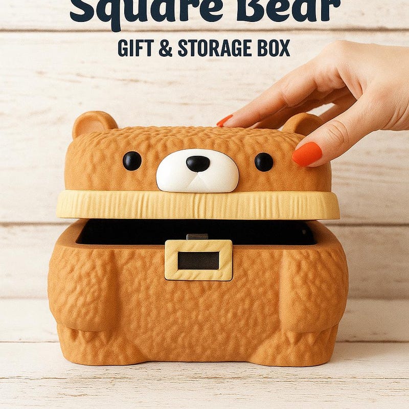 Square Bear Box - Etsy UK
