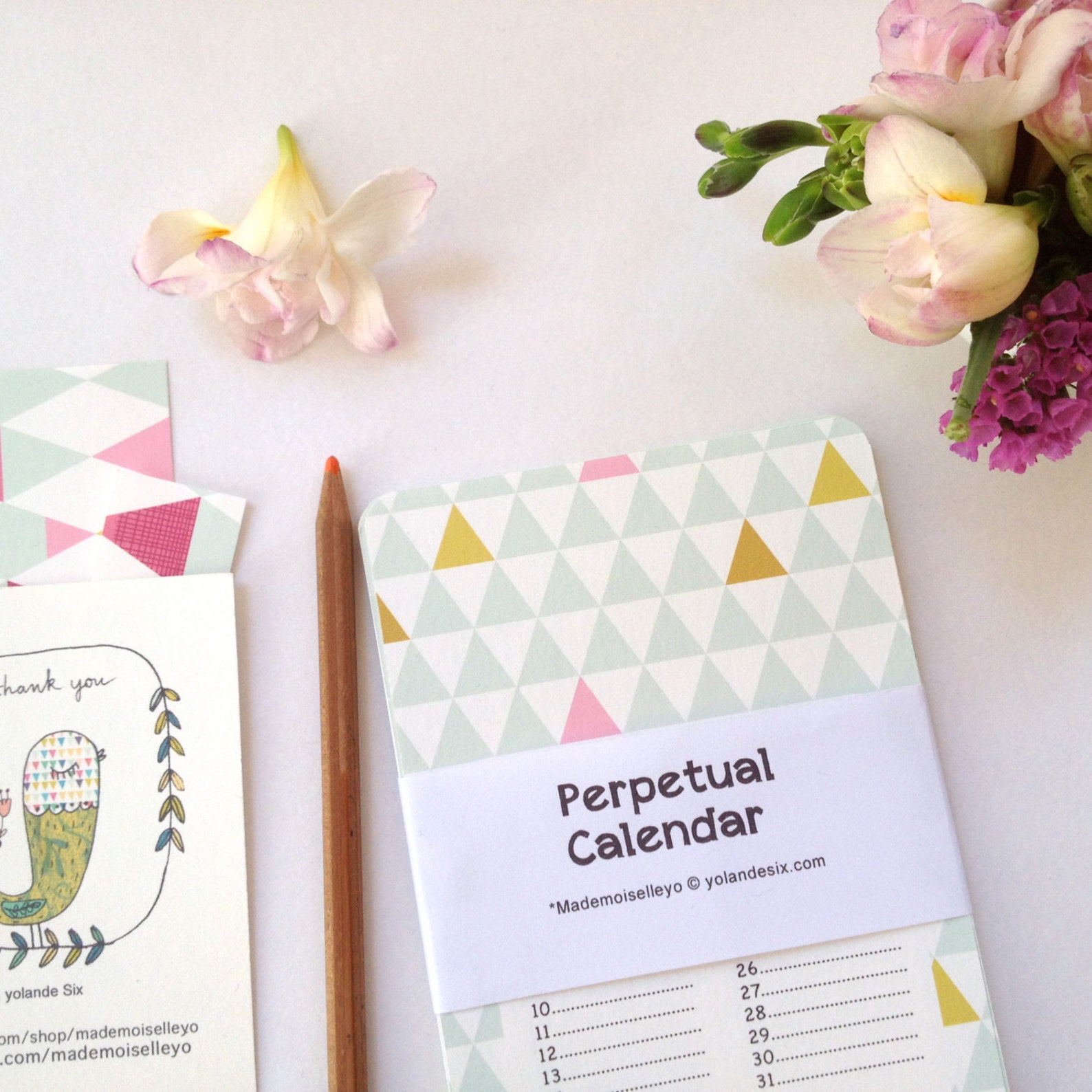 Birthday Calendar Geometric Patterns Rounded Corners - Etsy