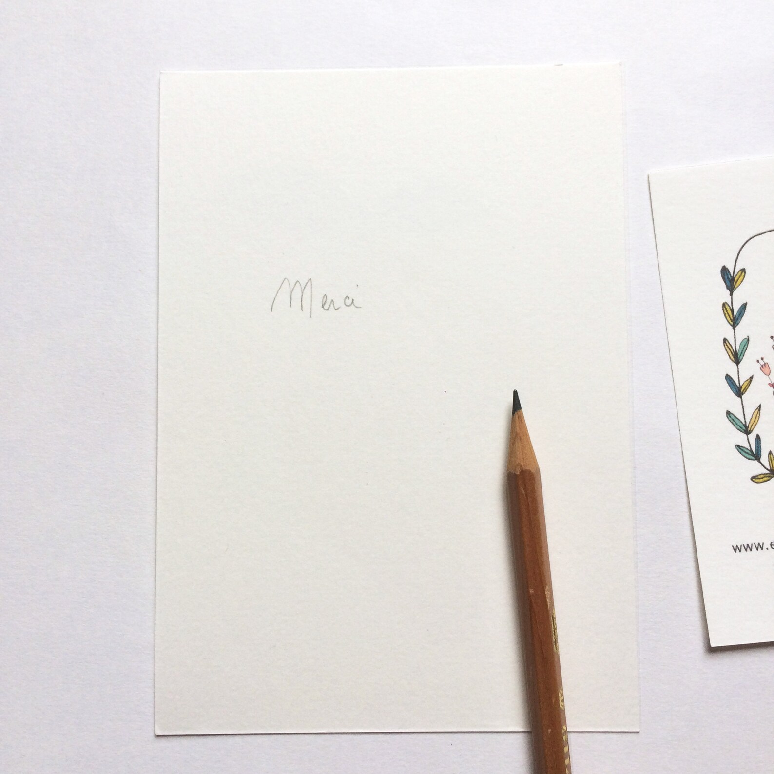 Botanical Thank You Card Set Simples Cards - Etsy