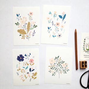 Botanical Cards Set - Post Card A6 - Etsy