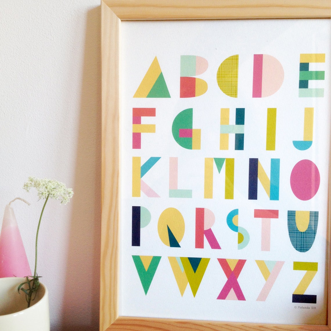 ABC Alphabet Poster for Kids Room Letters Colors A4 - Etsy