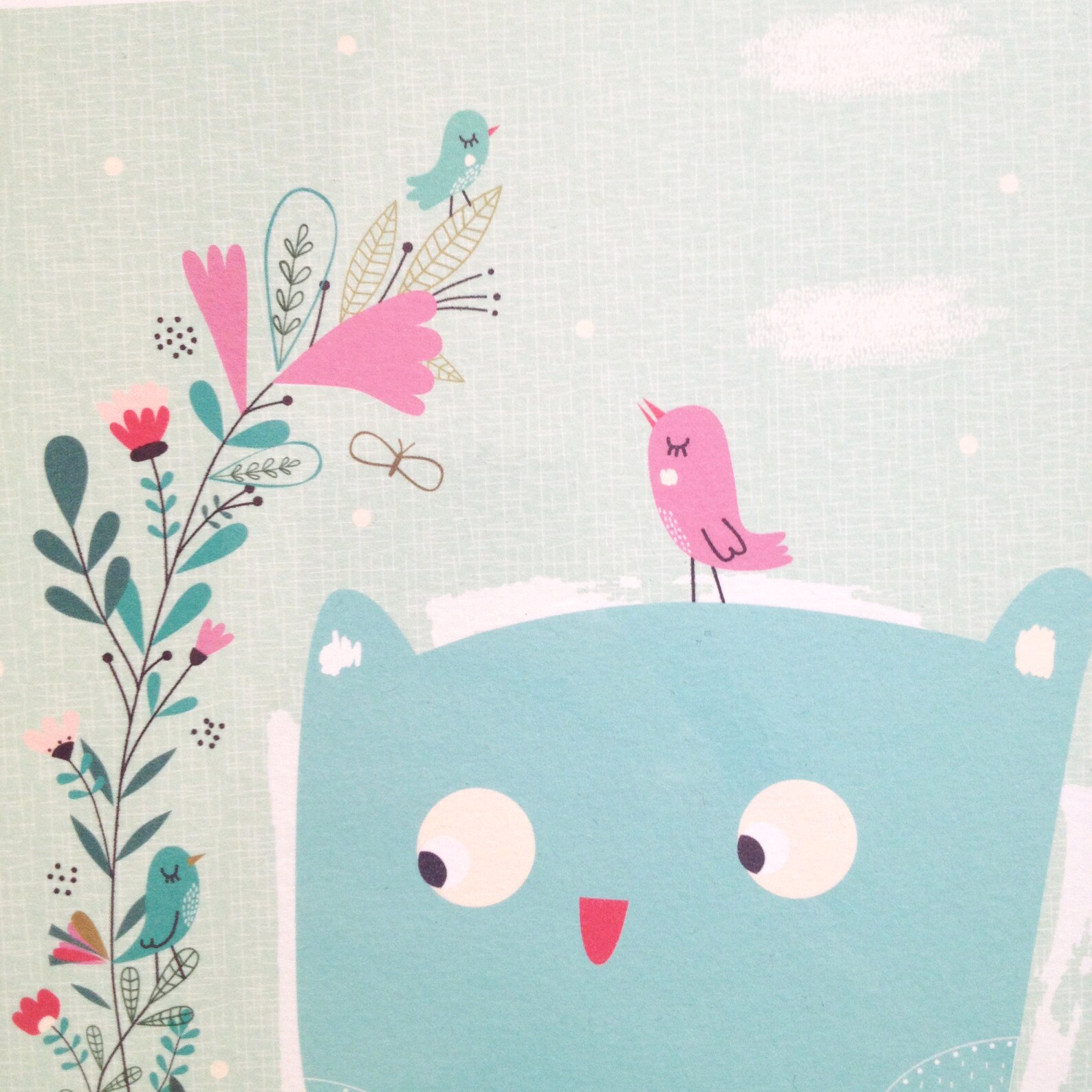 Blue Owl Poster Nursery Kids Room | Etsy