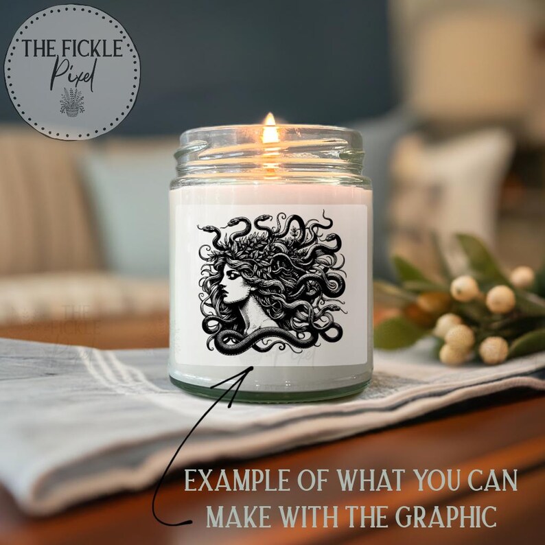 Medusa Gorgon PNG | Mythological Graphic Design, Commercial Use - Etsy
