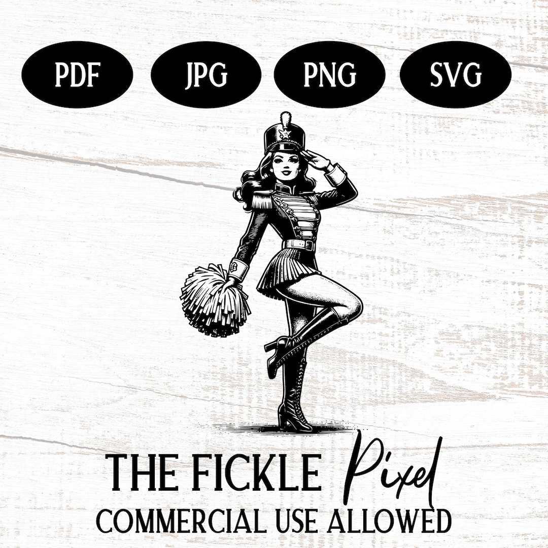 Pin up Girl Majorette Vector Clipart Png, Outline & Black Graphics ...