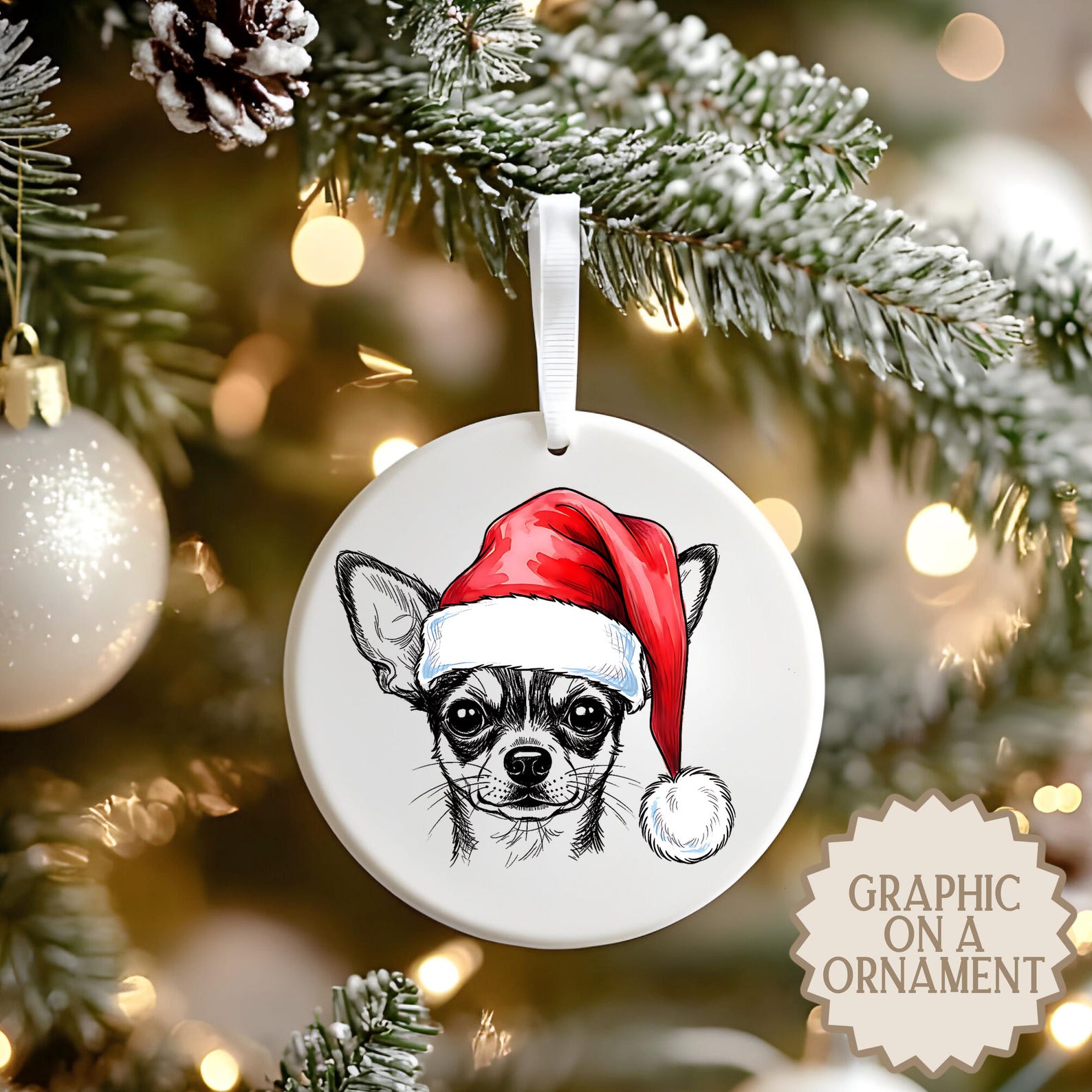 Festive Chihuahua Santa Hat PNG, Christmas Dog Clipart, Holiday Pet ...