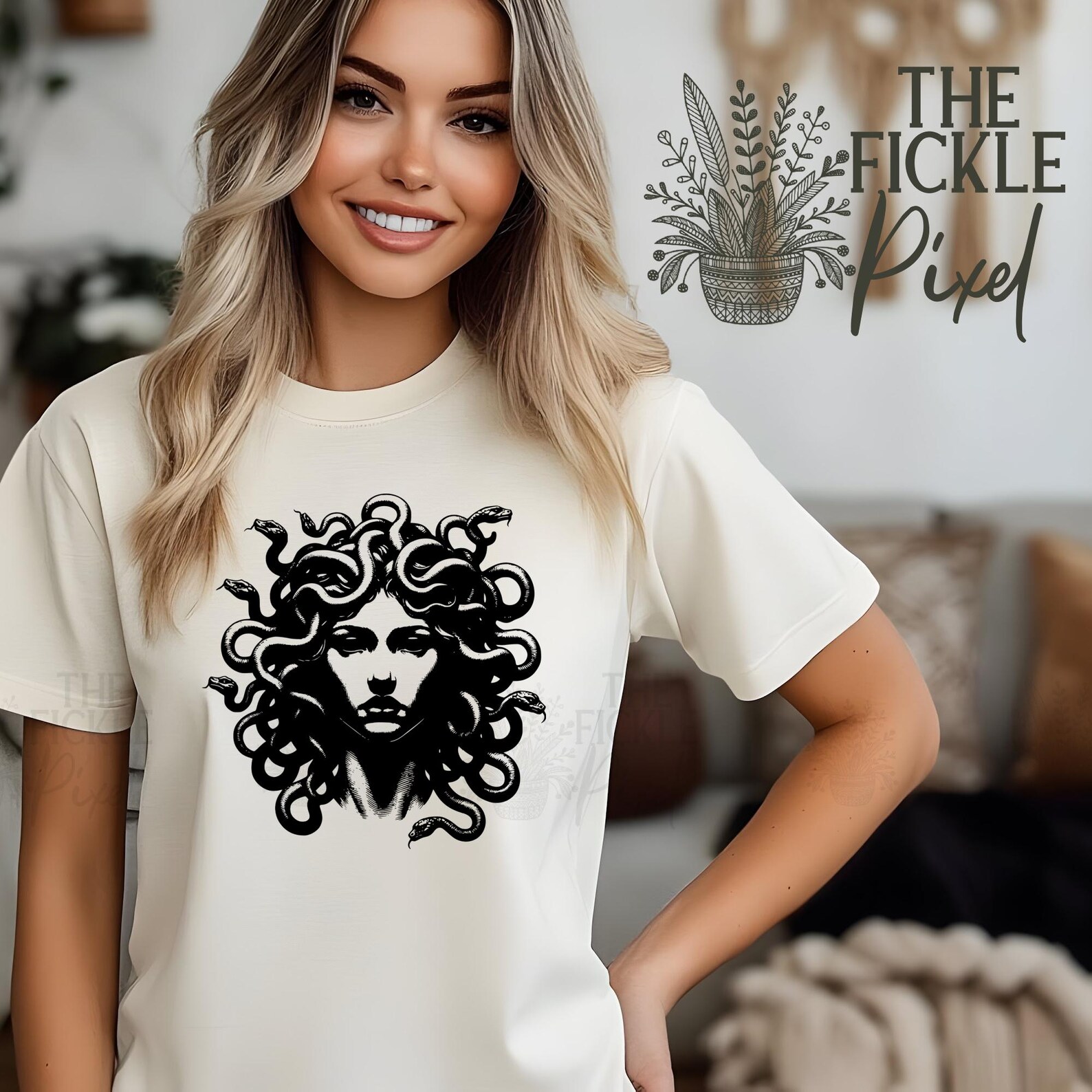 Medusa Gorgon PNG | Mythological Graphic Design, Commercial Use - Etsy