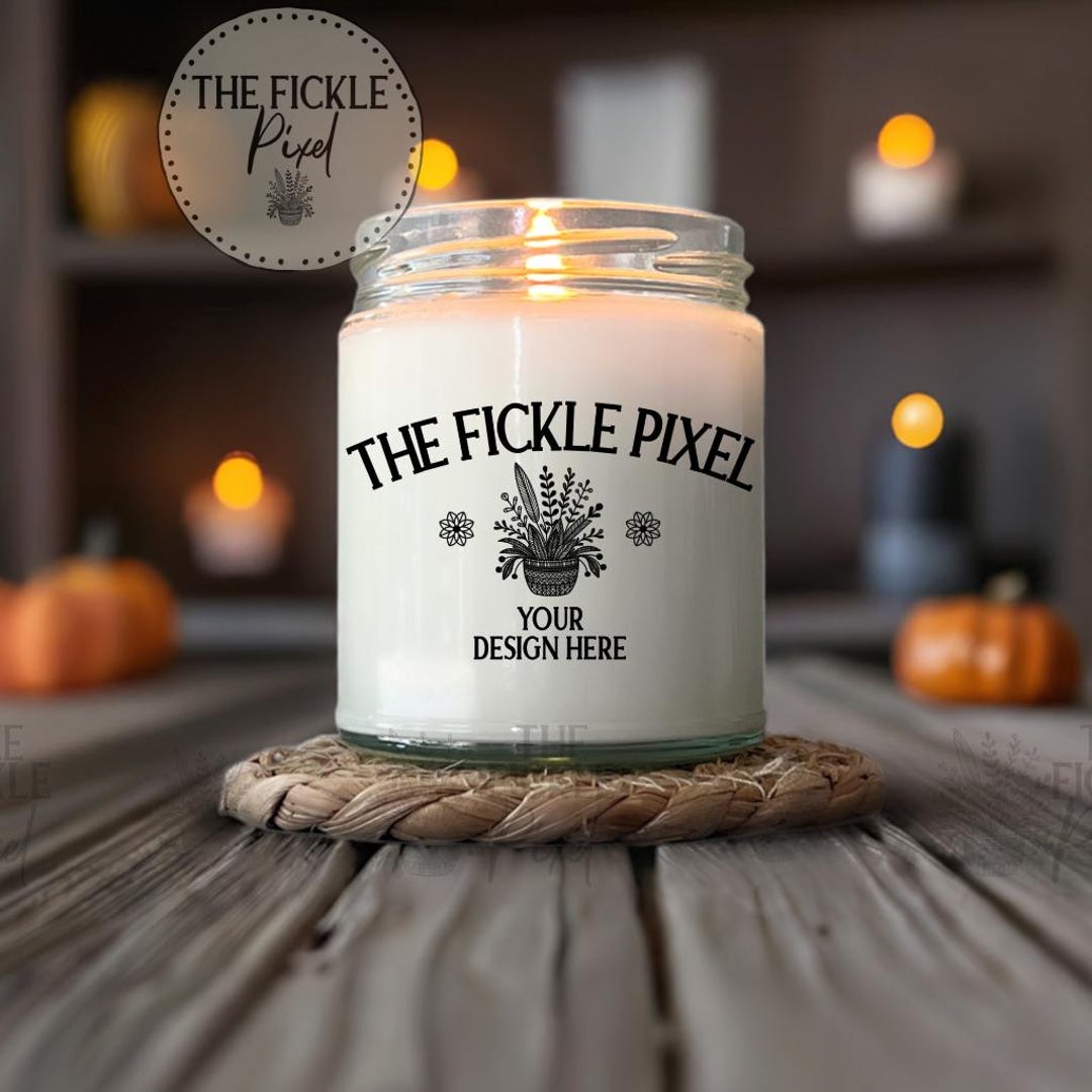 Candle Mockup Lumient, Halloween Candles Mockup, Blank Candle Mock Up ...