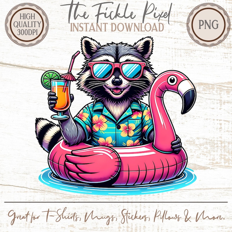 Raccoon in Float - Etsy