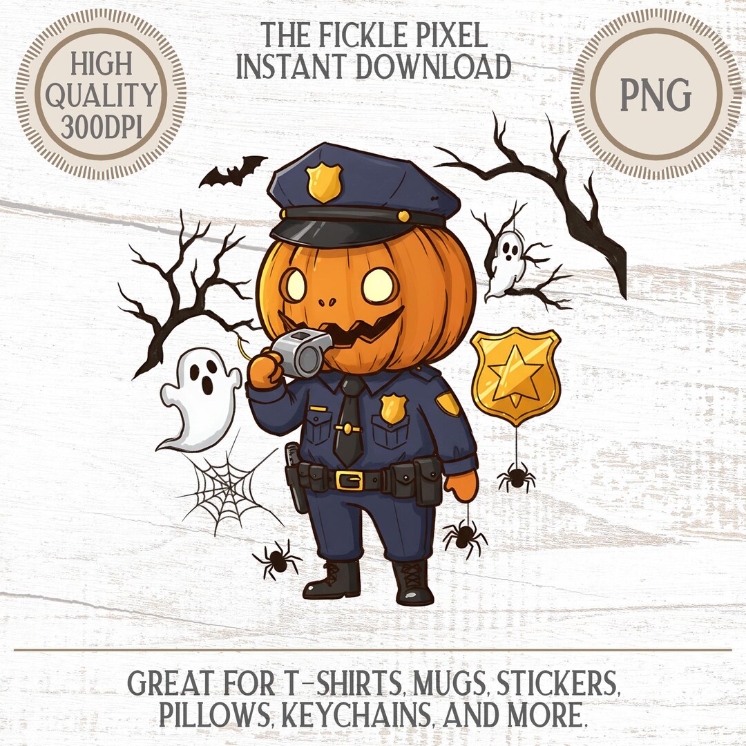 Spooky Police Officer Halloween PNG, Ghost Spider Cop Clipart, Law ...