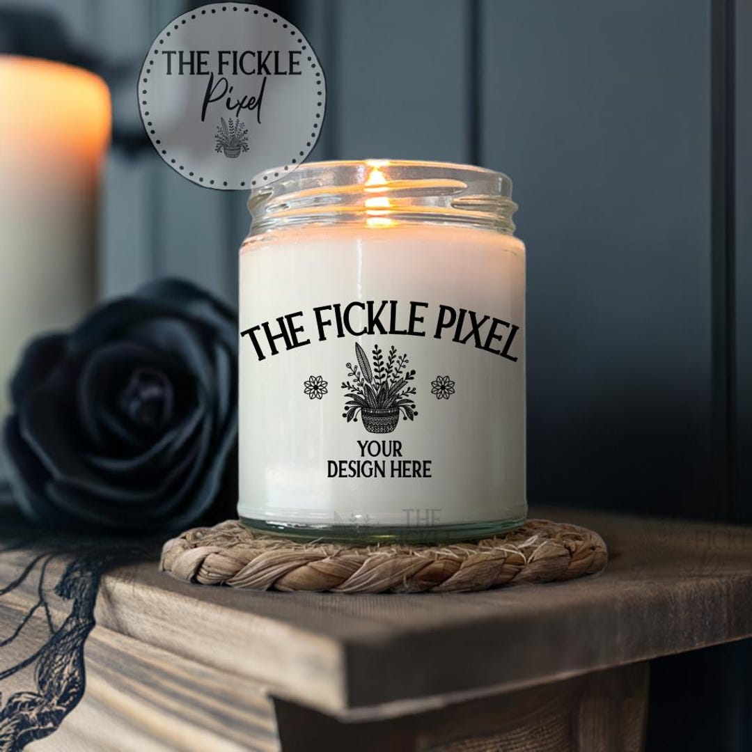 Printify Candle Mockup No Lid, Gothic Romance Decor Candle Mockups ...
