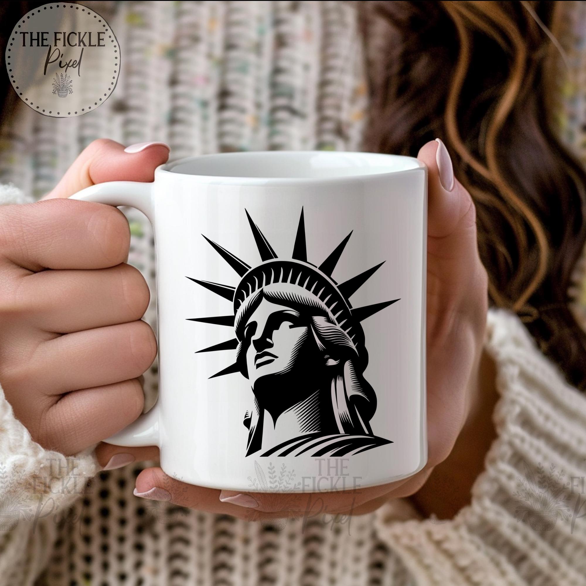 Statue of Liberty SVG PNG Clipart Bundle, Freedom Monument Washington ...