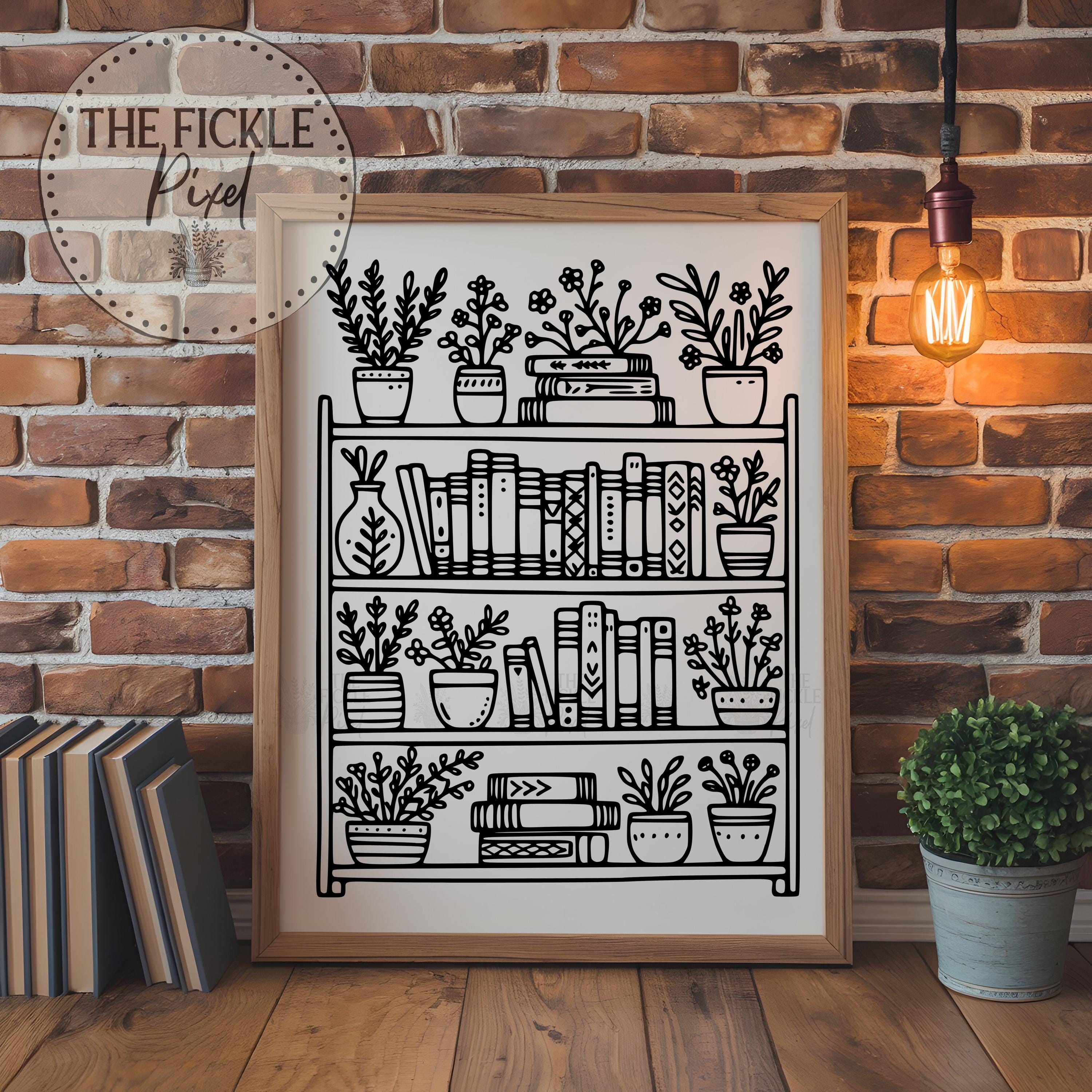 Bookcase SVG PNG Graphics Bundle, Commercial Use (digital Download) - Etsy