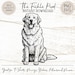 Great Pyrenees Line Art SVG PNG Happy Dog Stamp Style Digital Download ...