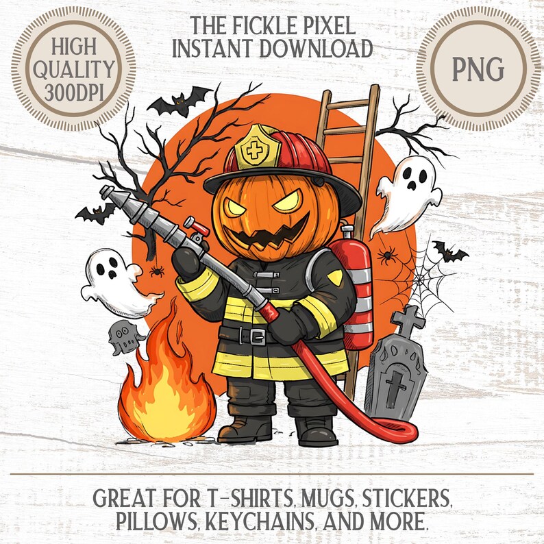 Spooky Firefighter Halloween PNG, Ghost Flames Clipart, Haunted Fireman ...