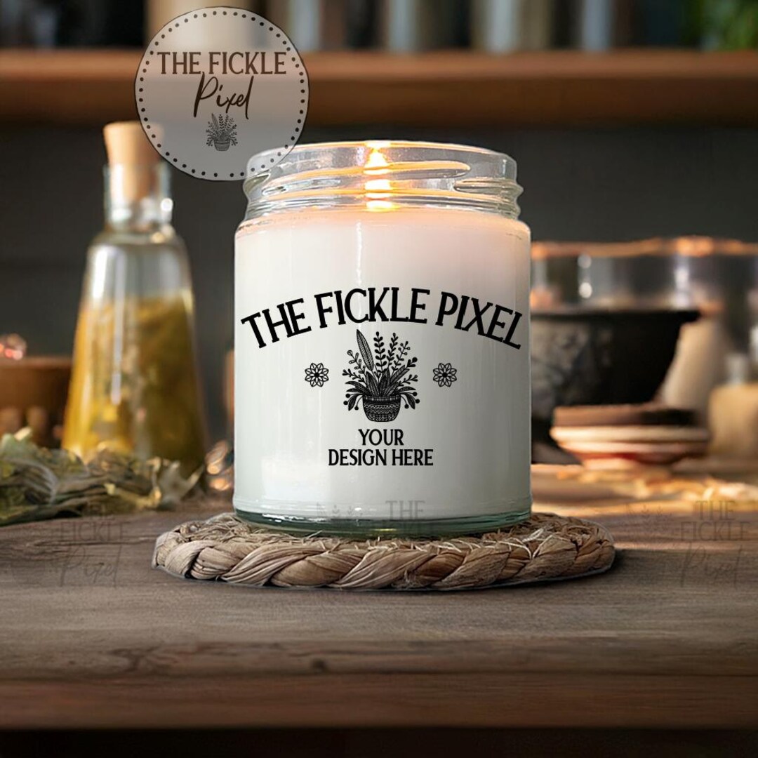 Candle Mockup Lumient, Witchy Candles Mockup, Blank Candle Mock Up ...