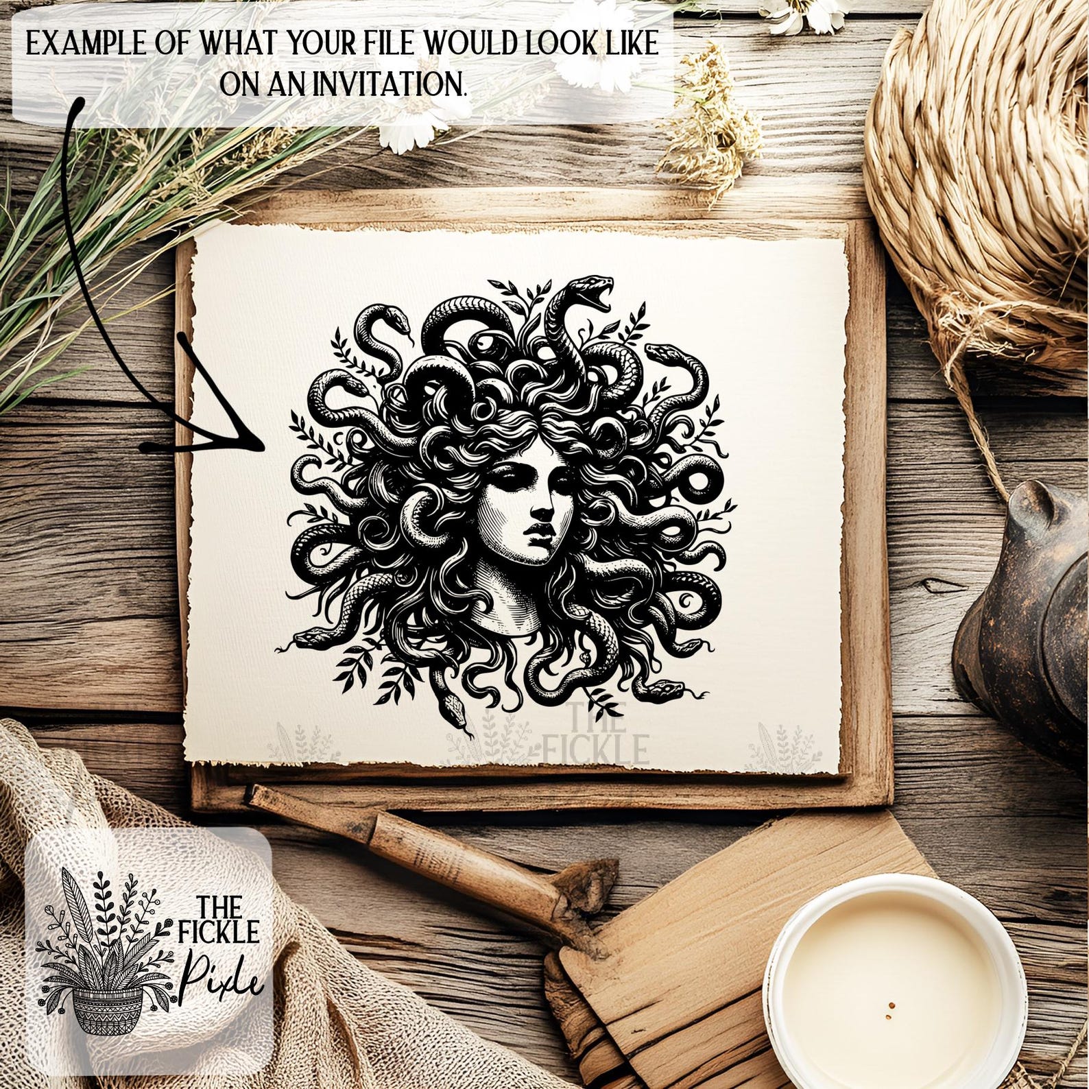 Medusa Gorgon PNG | Mythological Graphic Design, Commercial Use - Etsy
