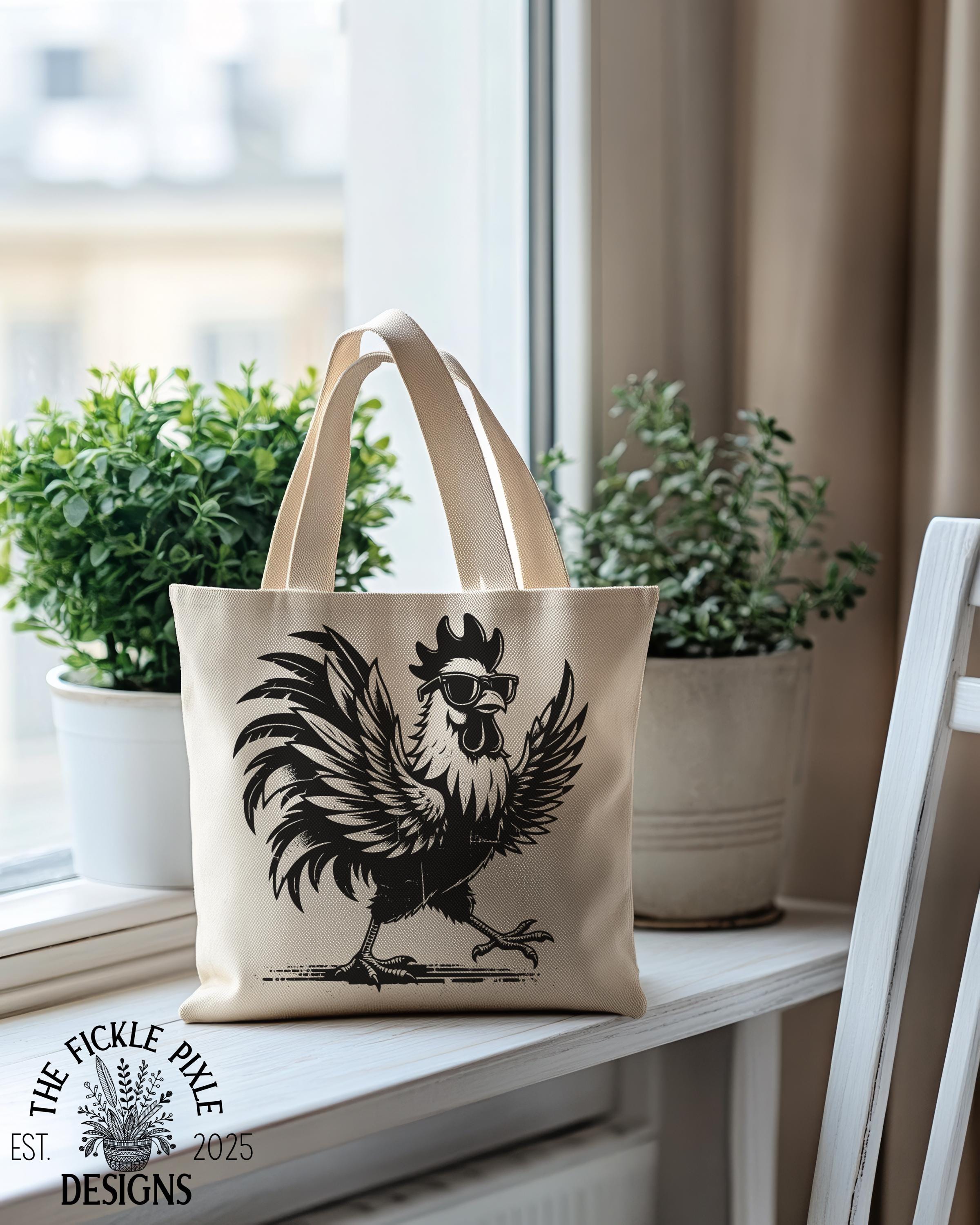 Cocky Rooster Clipart SVG PNG | Vintage Sketch Rooster With Sunglasses ...