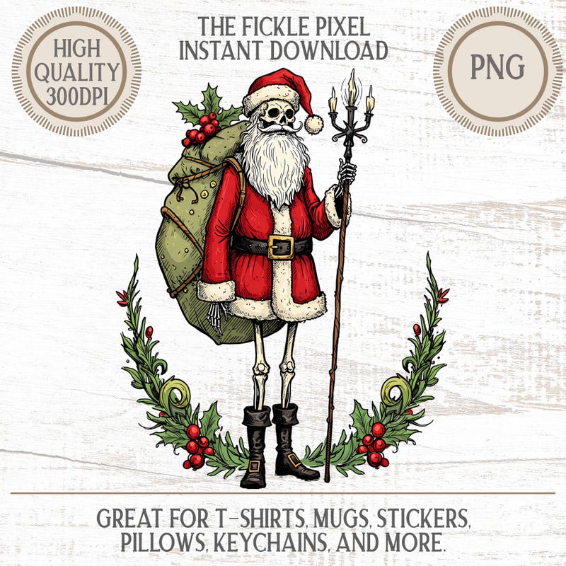 Skeleton Santa Claus - Etsy