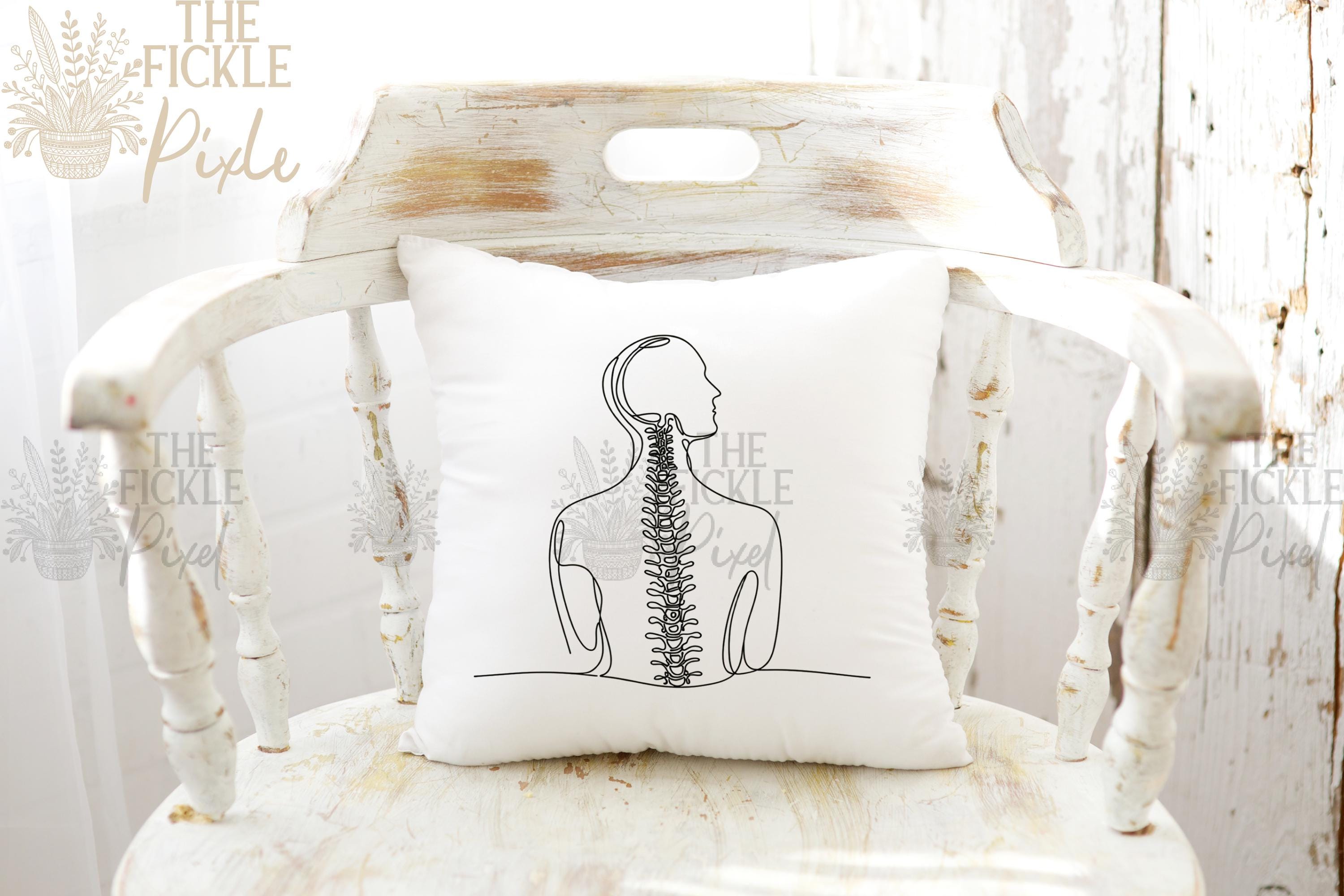 Human Spine Line Art Svg, Human Skeleton Line Art Png, Commercial Use ...